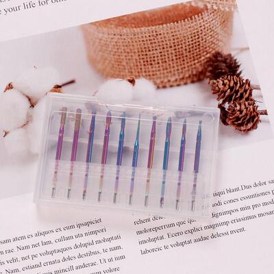 30Pcs/10Pcs/Set High Quality Rainbow Rotary Nail Drill Bit K
