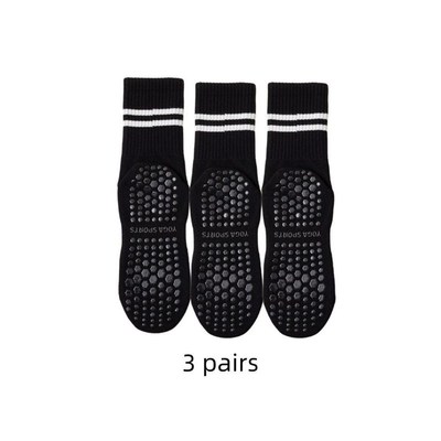 3 pairs of yoga socks, medium length socks, pure cotton anti