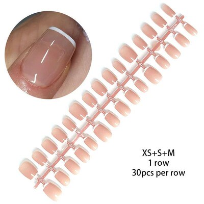 24Pcs Full Finished Fake Nail Patches For Girls Removable Co