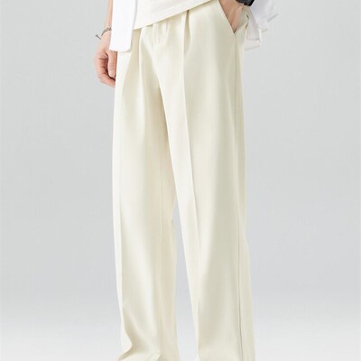 2023 New Summer Casual Pants Men Breathable Polyester Korean