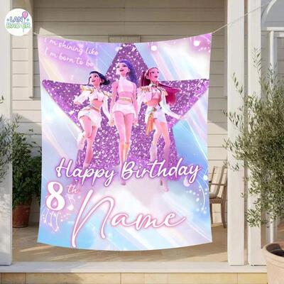 Custom Happy Birthday Party Backdrop - Personalized Vinyl