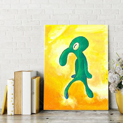 Bold And Brash Gallery Art  Painting Poster Squidward Wall A