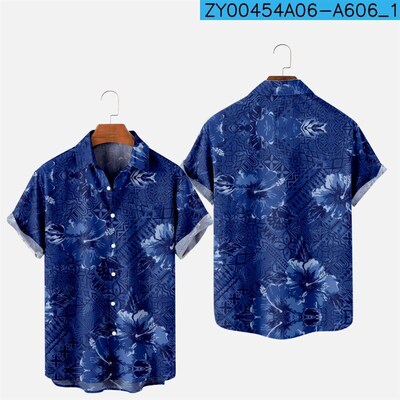 Summer Fashion Hawaiian Shirt 3D Printed for Men Casual Comf