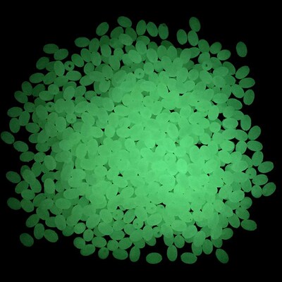 100PCS Fishing Beads Oval Soft Plastic Luminous  Glowing Sin