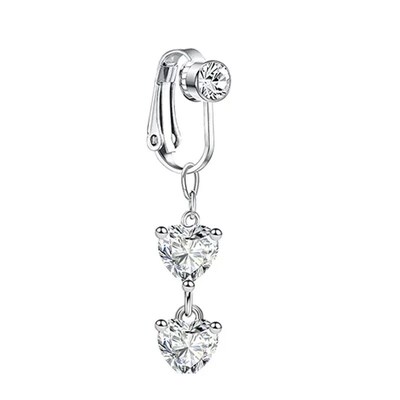 Faux Fake Belly Piercing Butterfly Leaves Dangling Long Fake