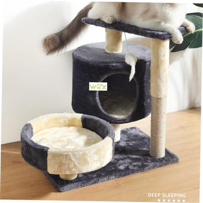Cat Tree Play House Condo Cube Cave Platform Scratcher Post