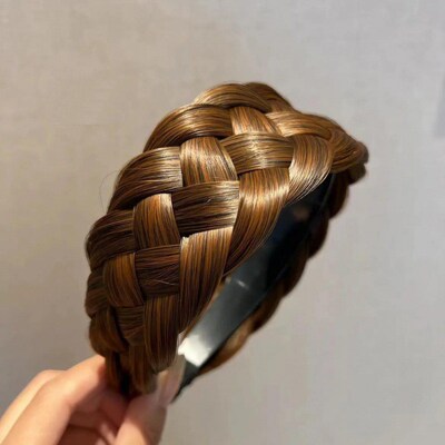 Wide Twist Wig Headbands For Women Wide Fishbone Braids Hair