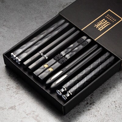 5 Pairs Japanese Chinese chopsticks Sushi Sticks Reusable Me