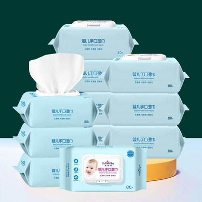 Wholesale Large Pack of Baby Wipes with Lid, 80 Sheets per P