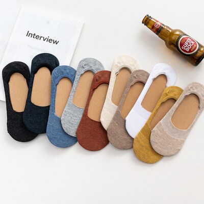 10 pieces = 5 pairs Women Cotton Invisible No show Socks non