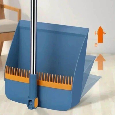 Folding 180 degree Broom And Dustpan Set Stand Up Cleaning T