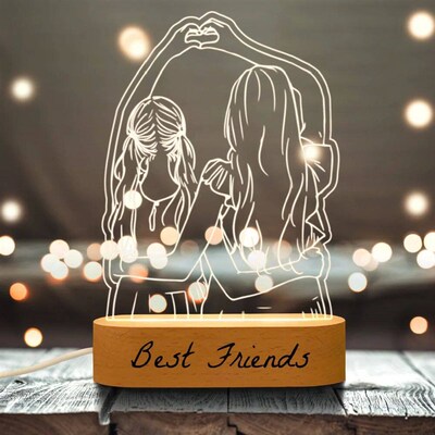 Personalized Gift Photo 3D Lamp Customized Wedding Anniversa