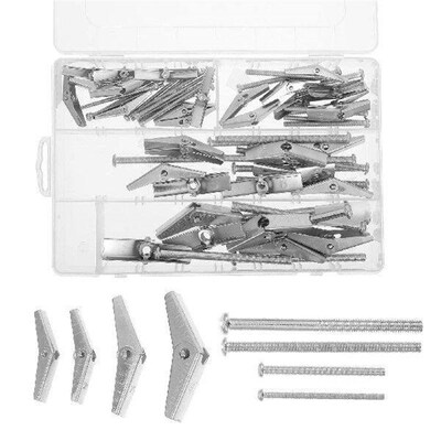 32 Pcs Drive Plate Dry Wall Anchors and Screws Kit Heavy