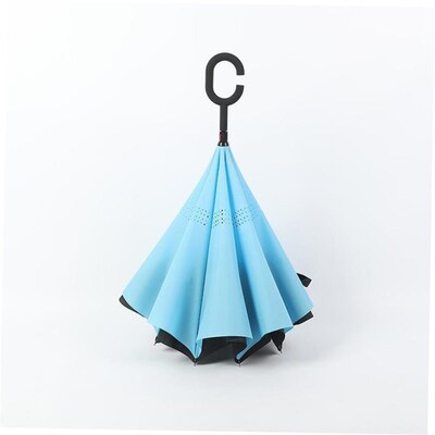 long shank double layer inverted umbrella windproof golf