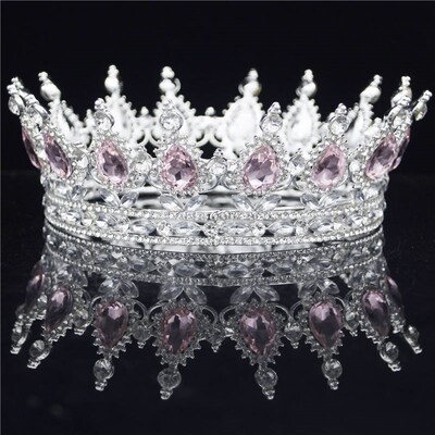 Crystal Vintage Royal Queen King Tiaras and Crowns Men/Women