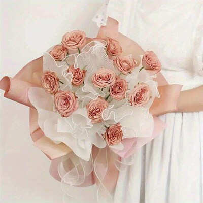 1Roll Korean Fresh Flower Wrapping Mesh Bouquet Floral Packa