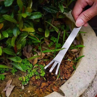 Bonsai rake, stainless steel soil press knife, bud picking a