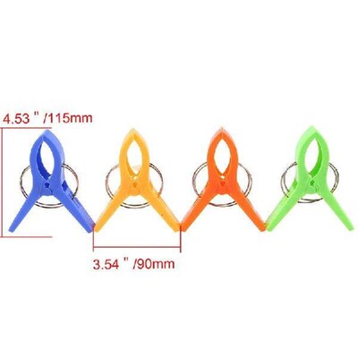 4pcs/set Clothes Pegs Windproof Clip Lounger Beach Towel