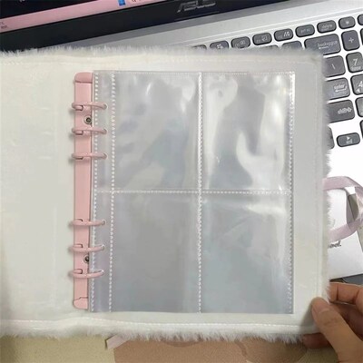Sweet Pink Star Photo Album DIY A6 Binder Photocards Collect