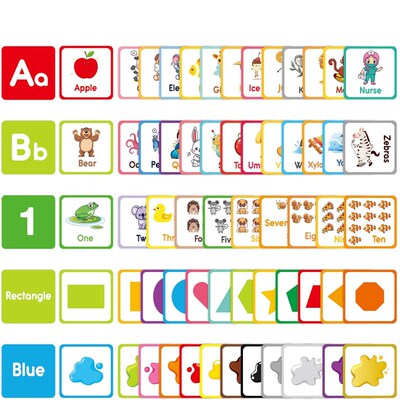 Toddler Flash Cards Learning 60 Double Sides Flashcards toys