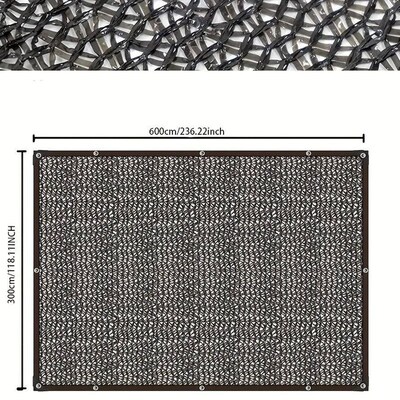Black Shade Cloth Sunblock Mesh ver Taped Edge With Grommets