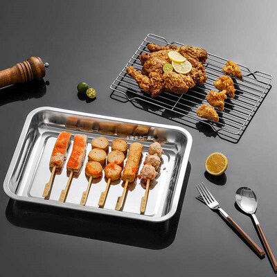 304 Stainless Steel Square Plate with Mesh Rack Commercial