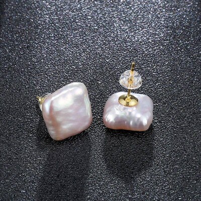 12-13mm Baroque Natural Freshwater Pearls Colorful Square St