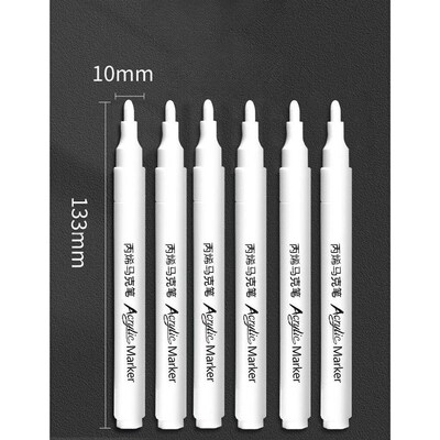1/3/5 Pcs Student-specific white acrylic marker for sketchin
