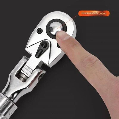 1/4 1/2 3/8 72-Tooth Carbon Steel Retractable Ratchet Wrench