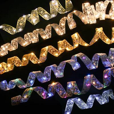 Festoon LED Ribbon String Lights Christmas Tree Decor For Ho