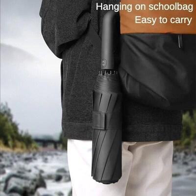 Reinforce Ring Clasp Fully Automatic Umbrella Men Women 10 D
