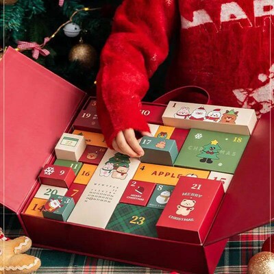 Fillable Advent Calendar Box Christmas Gift Wrap Box 24 Days