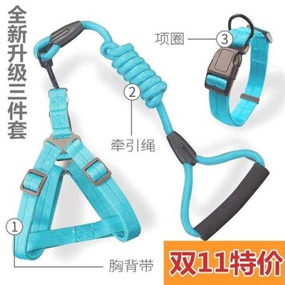 harness collar dog chain walk dog leash durable scottish