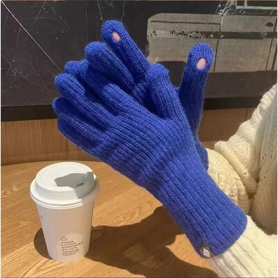 Fashion Touch Screen Knitted Gloves Women Winter Gloves Warm