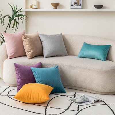 Throw pillow sofa back cushion cover velvet Pillow case