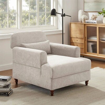 Chaise Lounge Chair Indoor with Adjustable Backrest, Oversiz