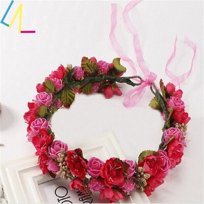 Women Bridal Flower Headband Crown Hair Accessories hairclip