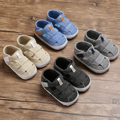Summer Newborn Baby Boy Girl Solid First Walkers Soft Sole C
