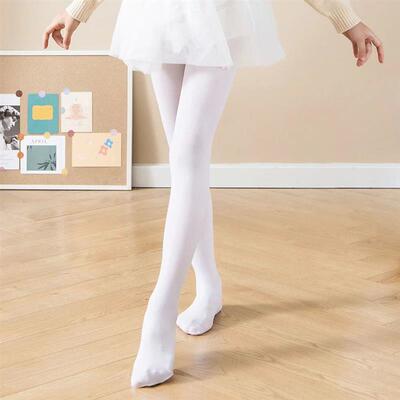 Kids Pantyhose Solid White Ballet Dance Tights For Children