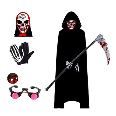 Halloween setan menetes masker darah kostum menakutkan Grim