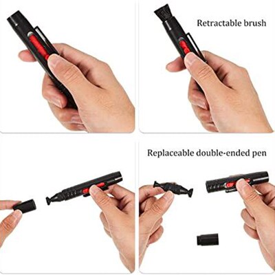 3 in 1 Kit Lens Cleaner Pen Dust Cleaner For DSLR VCR DC Cam