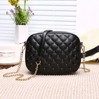Lingge chain bag Korean single shoulder diagonal bag mini