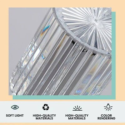 Crystal Table Lamp Touch Remote Control Night Lamp Rechargea