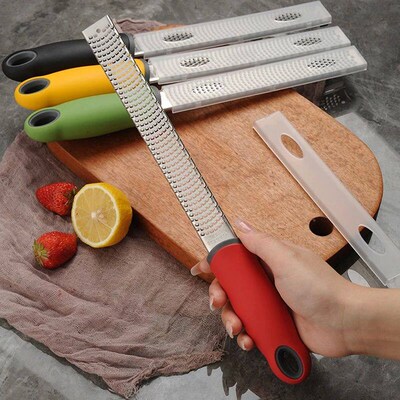 Stainless Steel Cheese Grater & Lemon Zester with Protect Co