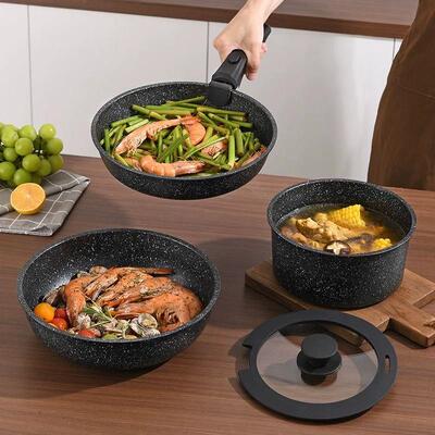 Non Stick Cookware Set Cooking pots Pans Utensils Tableware