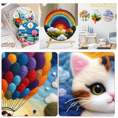 Creative Felting Painting For Beginner DIY Wool Embroidery K