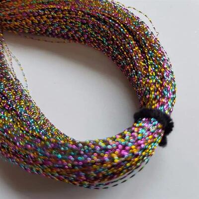 100Pcs Twisted Holographic Tinsel Fly Tying Crystal Flash Ma