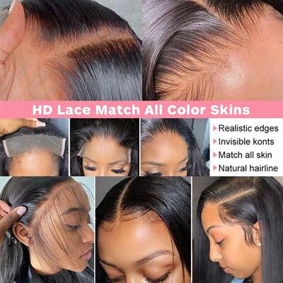 HD Transparent 360 Lace Frontal Wig 4x4 Lace Closure Wig Str