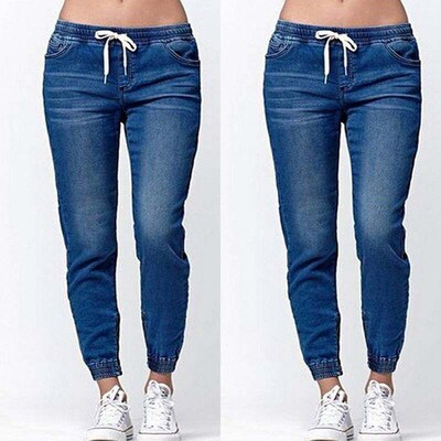 Middle Waist Ladies Lantern Jeans 2021 New Women Summer Autu