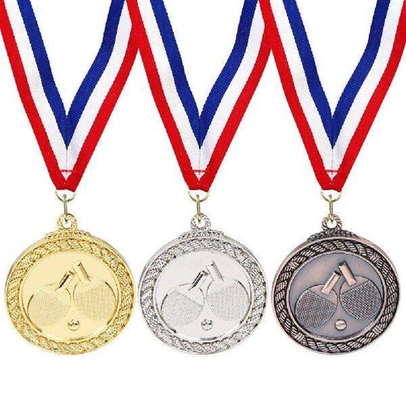 5cm Ping Pong Medal Table Tennis Award Medals with Neck